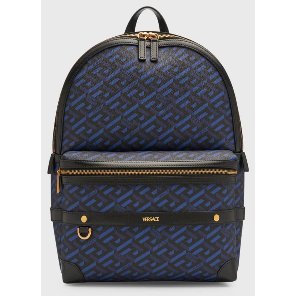 New! Versace Backpack With Signature La Greca Print A… - Gem